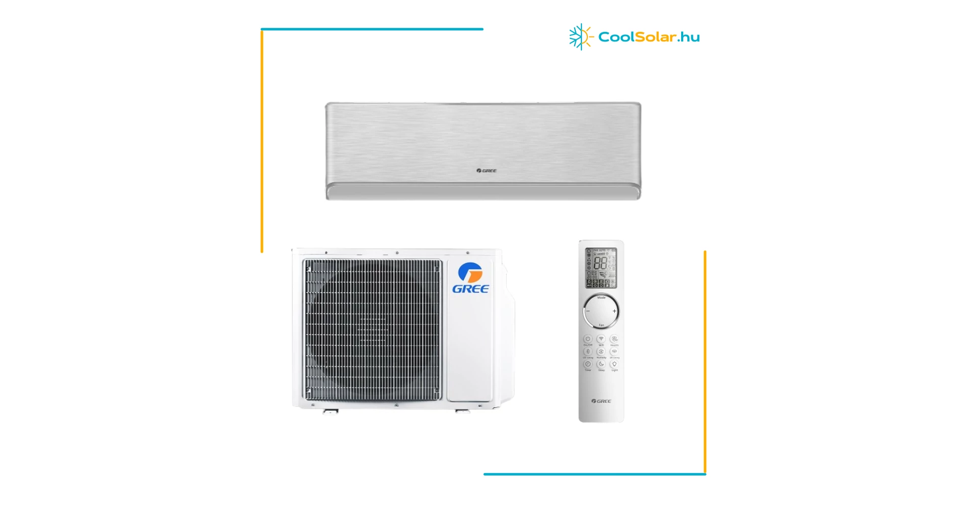 Gree Airy GWH12AVCXD inverter 3,5 kW klíma szett